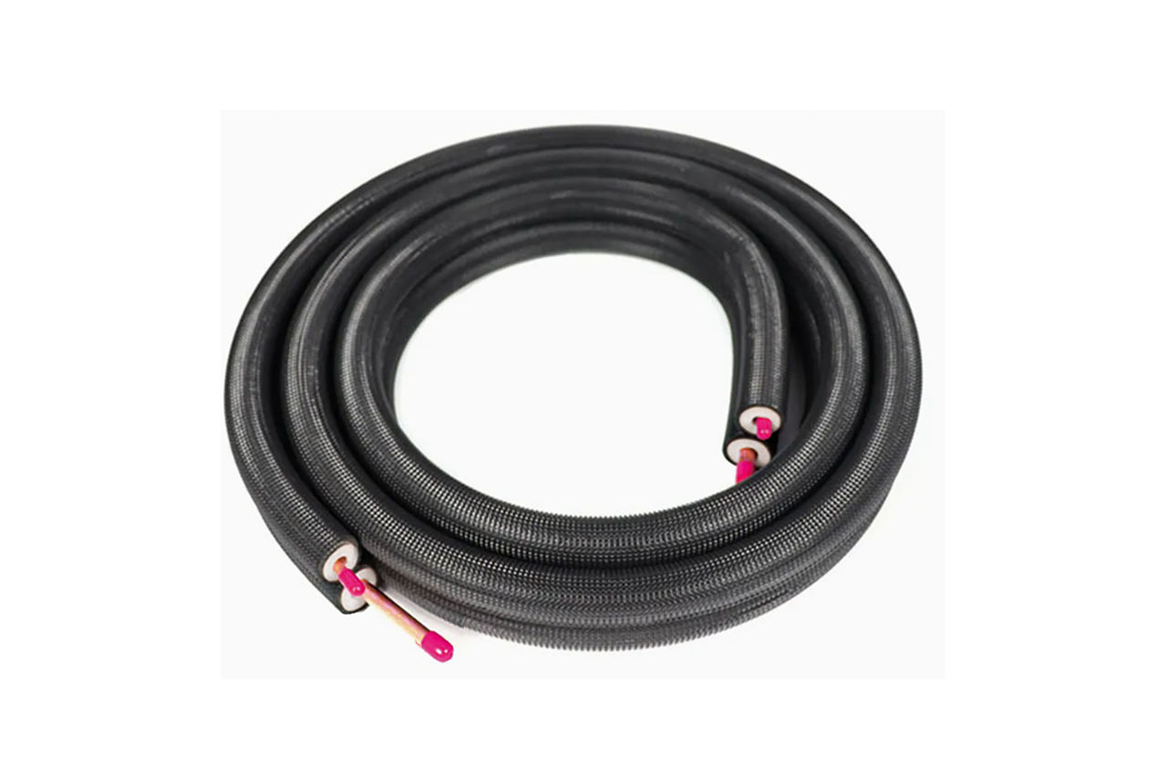 Single Insulated Copper Pipe with 3/8” Black Polyethylene Insulation ...